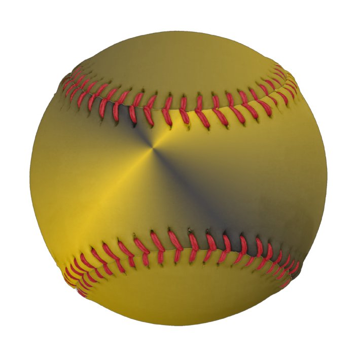 Black and Vibrant Gold Baseball | Zazzle.com
