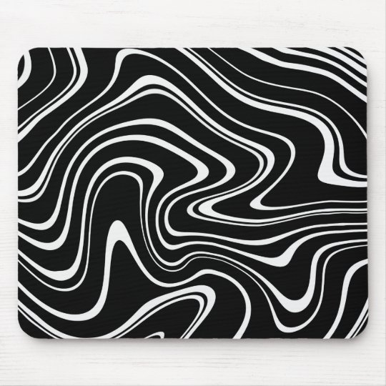 Black and White Abstract Pattern Mouse Pad | Zazzle.com