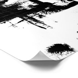 Black and white Abstract poster | Zazzle