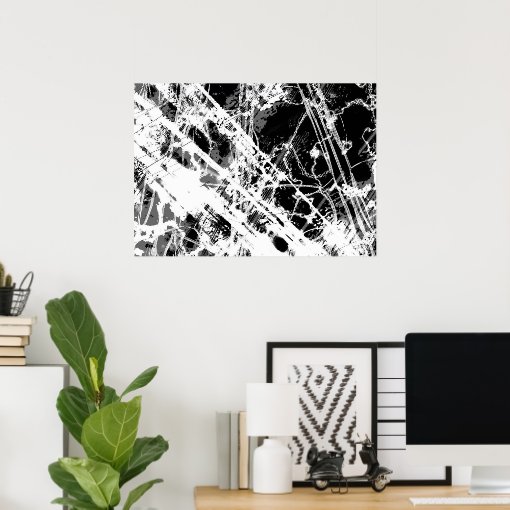Black And White Abstract Poster | Zazzle