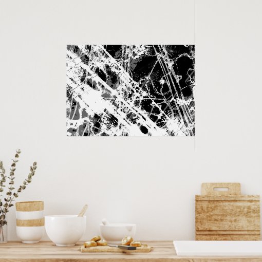 Black And White Abstract Poster | Zazzle