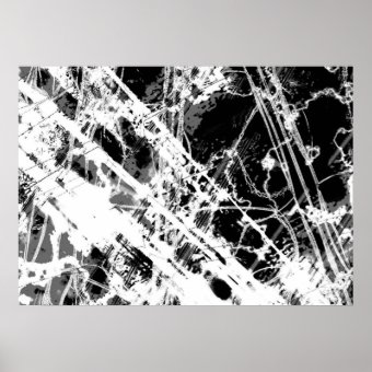 Black And White Abstract Poster | Zazzle