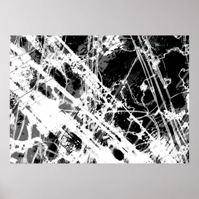 Black And White Abstract Poster | Zazzle