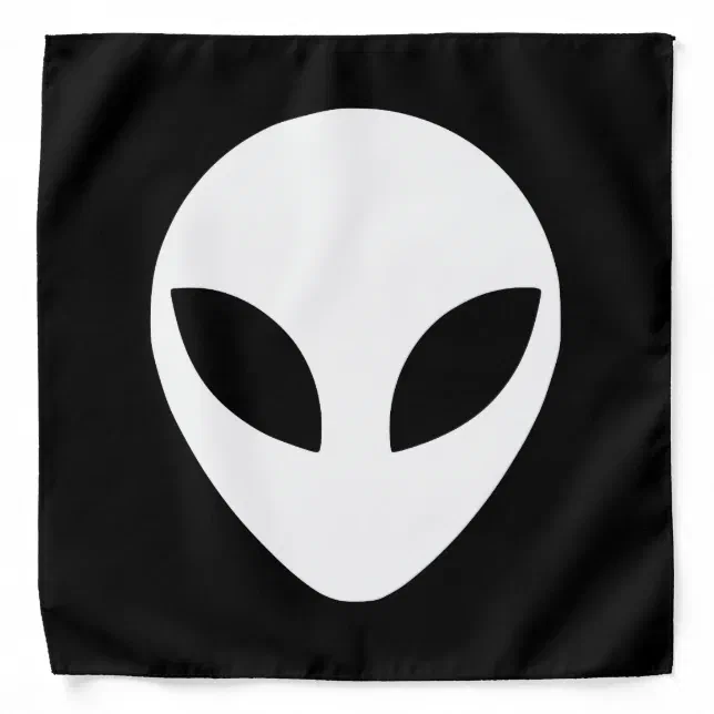 Black and White Alien Head Bandana | Zazzle