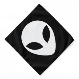 Black and White Alien Head Bandana | Zazzle