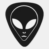 Black and White Alien Head Guitar Pick Plectrum | Zazzle