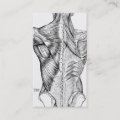 Black and White Anatomy Art Back Muscles QR Code Business Card | Zazzle