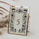 Black and White Art Deco Table Number Card | Zazzle