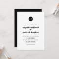 Black and White Bold Italic Typography Wedding Invitation | Zazzle