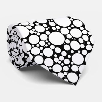 Black and White Bubbles Neck Tie | Zazzle