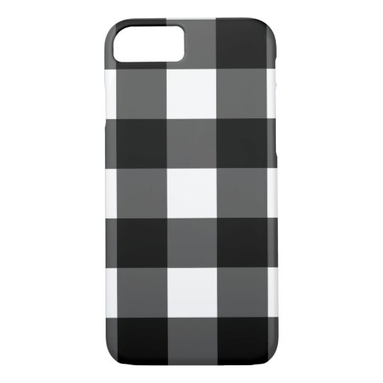 Black and White Buffalo Check Phone Case | Zazzle.com