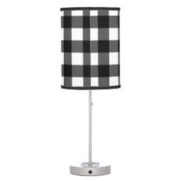 Black and White Buffalo Check Table Lamp | Zazzle