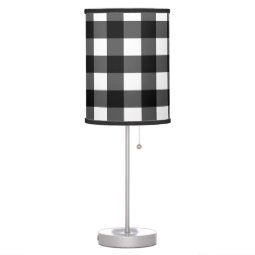 Black and White Buffalo Check Table Lamp | Zazzle