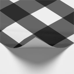 Black and White Buffalo Check Wrapping Paper | Zazzle