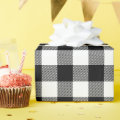 Black and White Buffalo Check Wrapping Paper | Zazzle