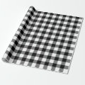 Black and White Buffalo Check Wrapping Paper | Zazzle