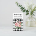 Black and White Buffalo Plaid Farmhouse Business Card | Zazzle