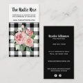 Black and White Buffalo Plaid Farmhouse Business Card | Zazzle
