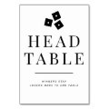 Black and White Bunco Head Table Number | Zazzle