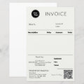 Black And White Business Invoice Sales Receipt | Zazzle