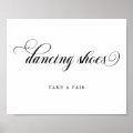Black and White Calligraphy Dancing Shoes Sign | Zazzle