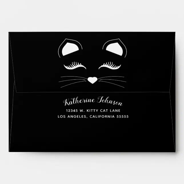 Black and White Cat Envelope | Zazzle