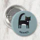 Black and White Cat Personalized Button | Zazzle