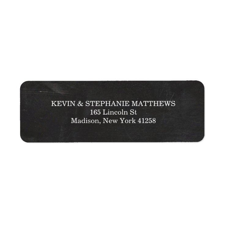 Black and White Chalkboard Label | Zazzle