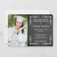 Black and White Chalkboard Photo Graduation Invite | Zazzle