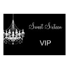 Black and White Chandelier Sweet 16 VIP Banner Poster | Zazzle