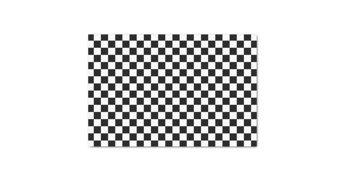 Black and White Check pattern Tissue Paper | Zazzle