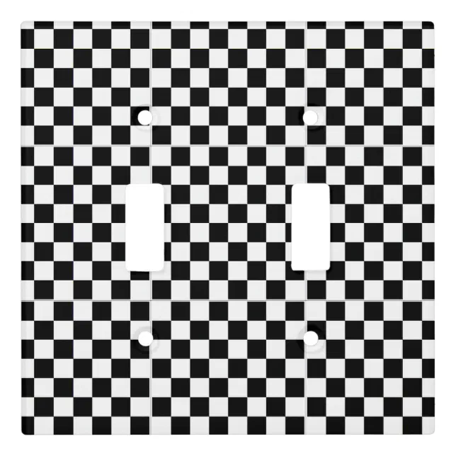 Black and White Checker Board Switch Plate | Zazzle