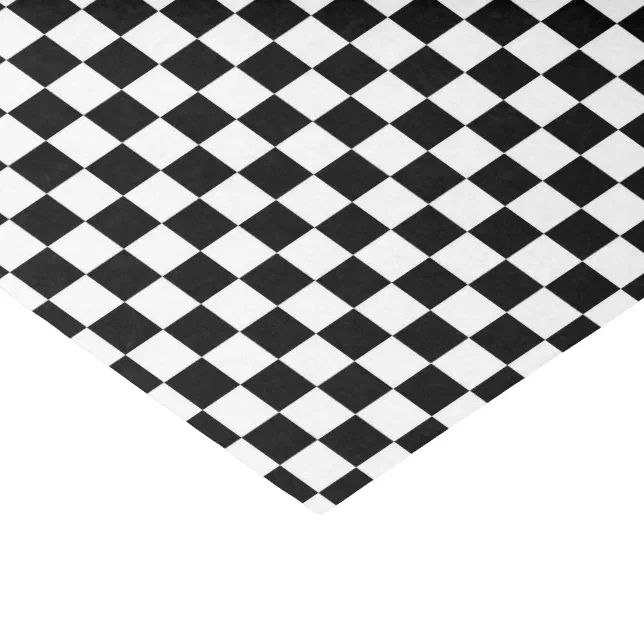 Black and White Checker Board Tissue Paper | Zazzle