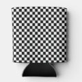 Black and White Checker Flag Can Cooler | Zazzle