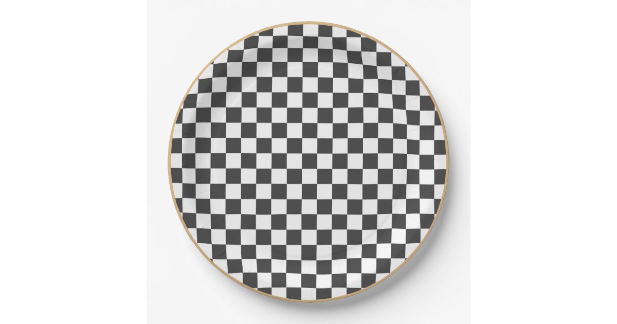 Black and White Checker Plate | Zazzle