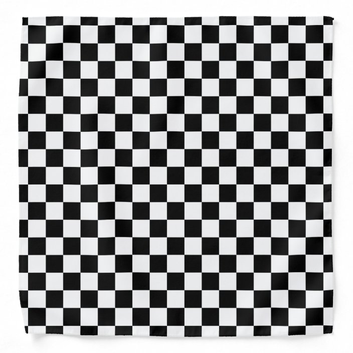 Black and White Checkerboard Bandana | Zazzle