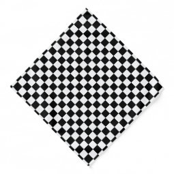 Black and White Checkerboard Bandana | Zazzle