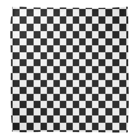 Black and White Checkerboard Bandana | Zazzle.com
