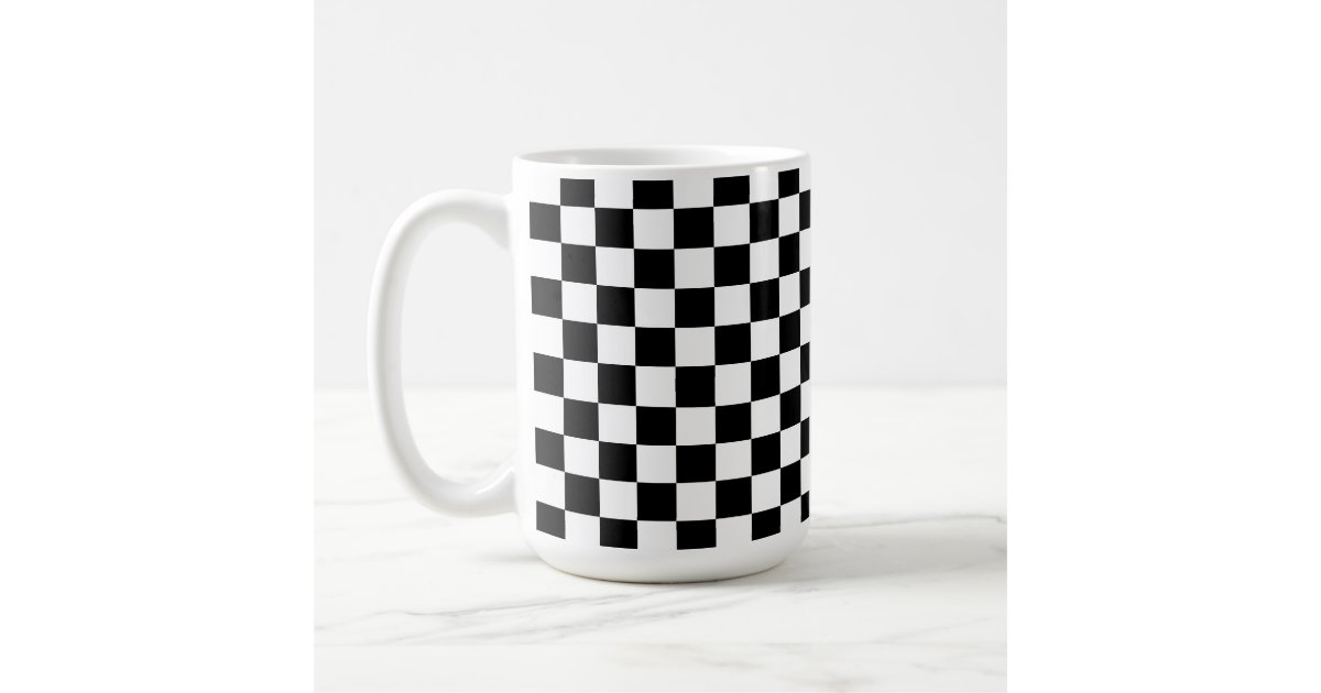Black and White Checkerboard Coffee Mug | Zazzle