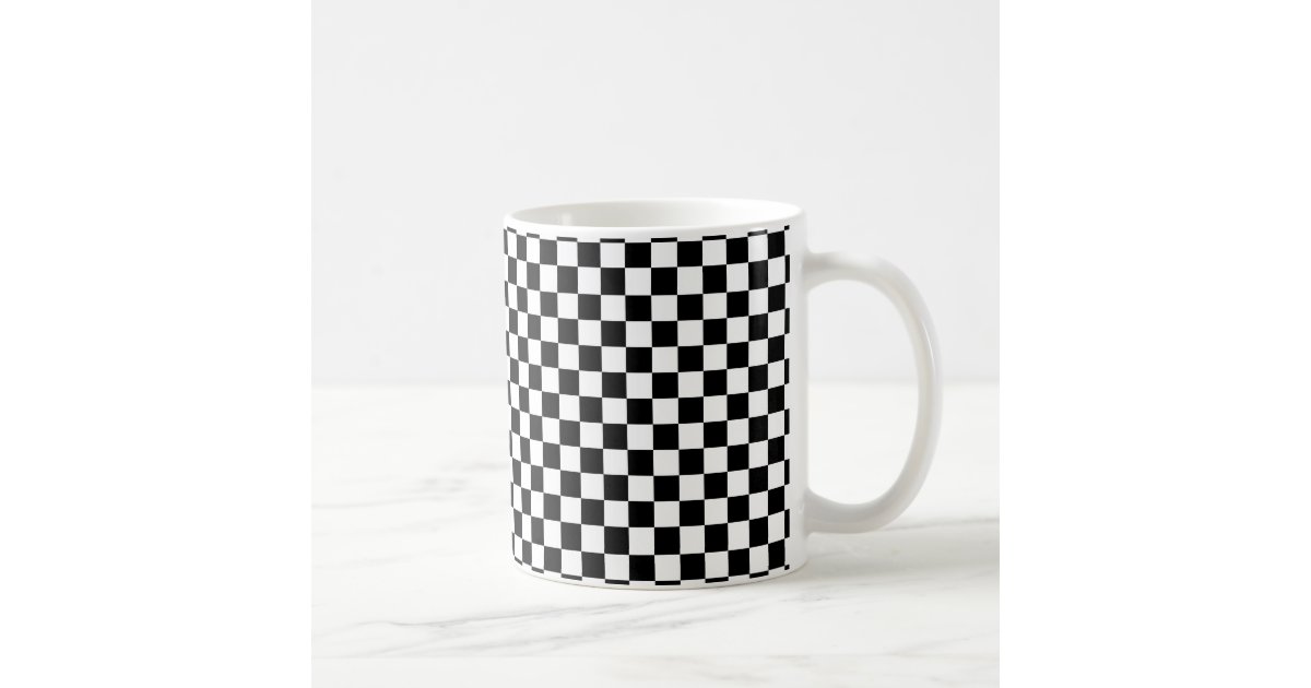 Black and White Checkerboard Coffee Mug | Zazzle