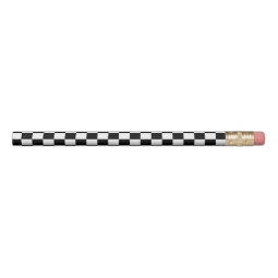 Black and White Checkerboard Pattern Pencil | Zazzle