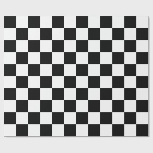 Black and White Checkerboard Pattern Wrapping Paper | Zazzle