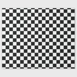 Black and White Checkerboard Wrapping Paper | Zazzle
