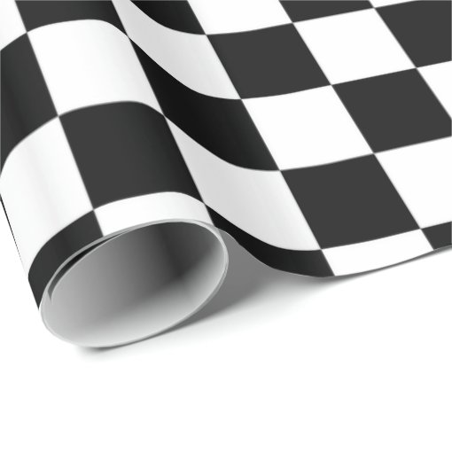 Black and White Checkerboard Wrapping Paper | Zazzle