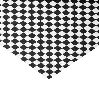 Black And White Checkered Board Pattern Tissue Paper | Zazzle