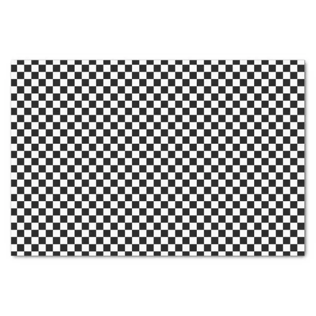 Black And White Checkered Board Pattern Tissue Paper | Zazzle