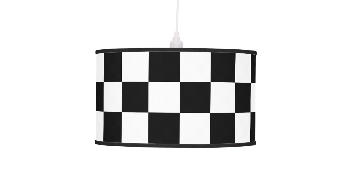 Black And White Checkered Lamp | Zazzle