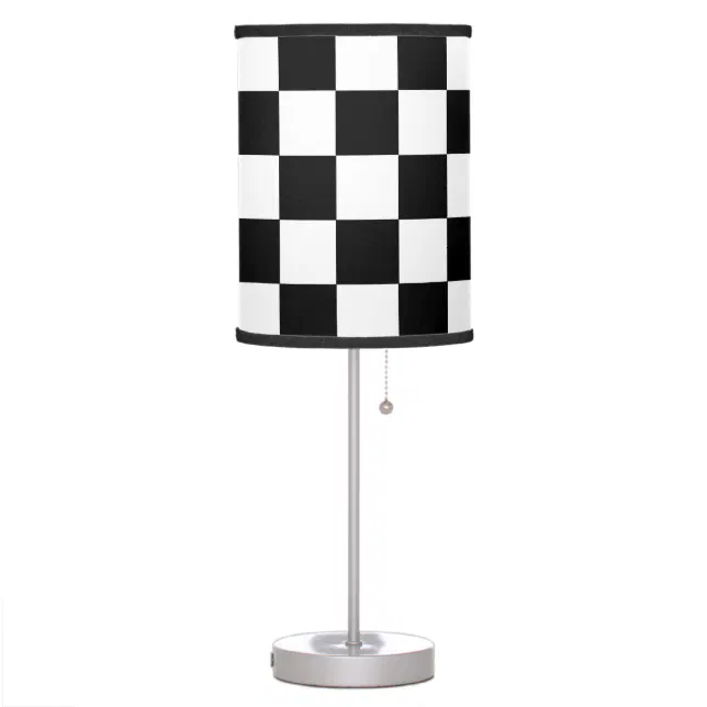 Black And White Checkered Lamps | Zazzle