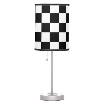 Black And White Checkered Lamps | Zazzle