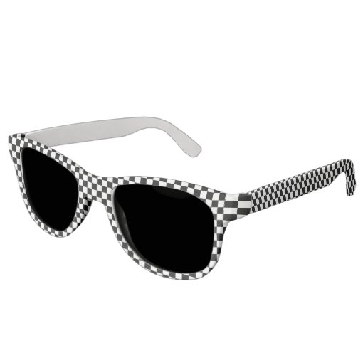 Black And White Checkered Pattern Sunglasses Zazzle